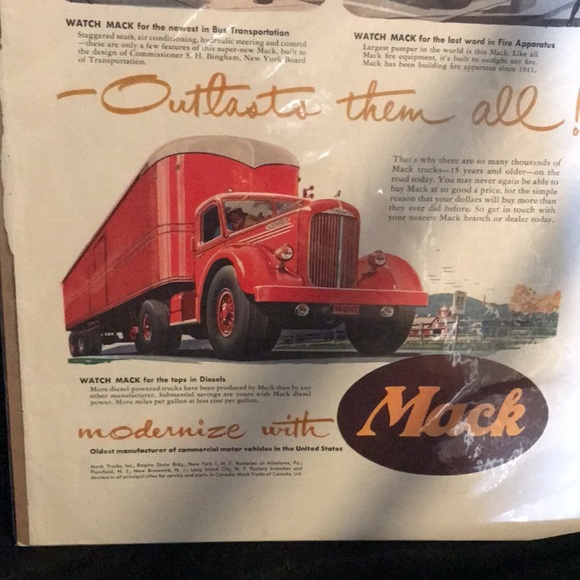 Mack | Art | 2 Pages Mack Truck Vintage Advertisements 95 ...